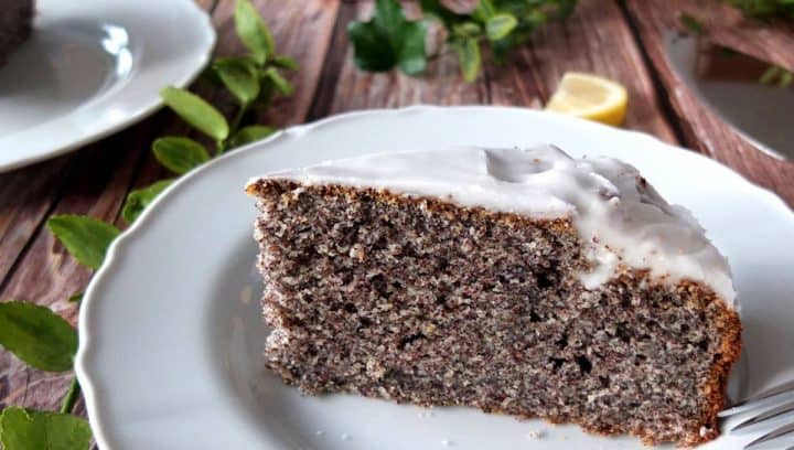German Poppy Seed Cake with a Lemon Icing My Dinner