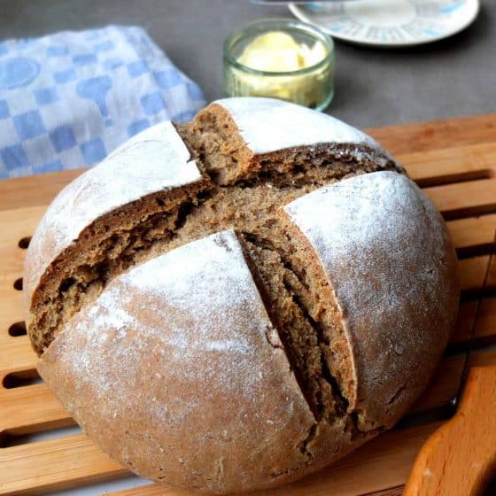 Easy German Rye Bread with Yeast (Roggenbrot) - My Dinner
