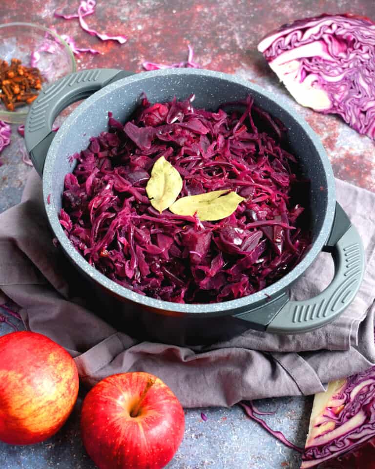 German Red Cabbage and Apple | Cook in a Pot or Slow Cooker