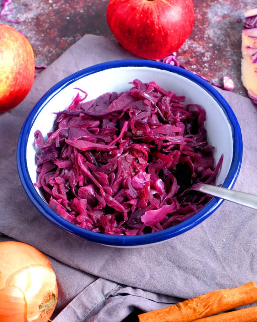 German Red Cabbage and Apple | Cook in a Pot or Slow Cooker