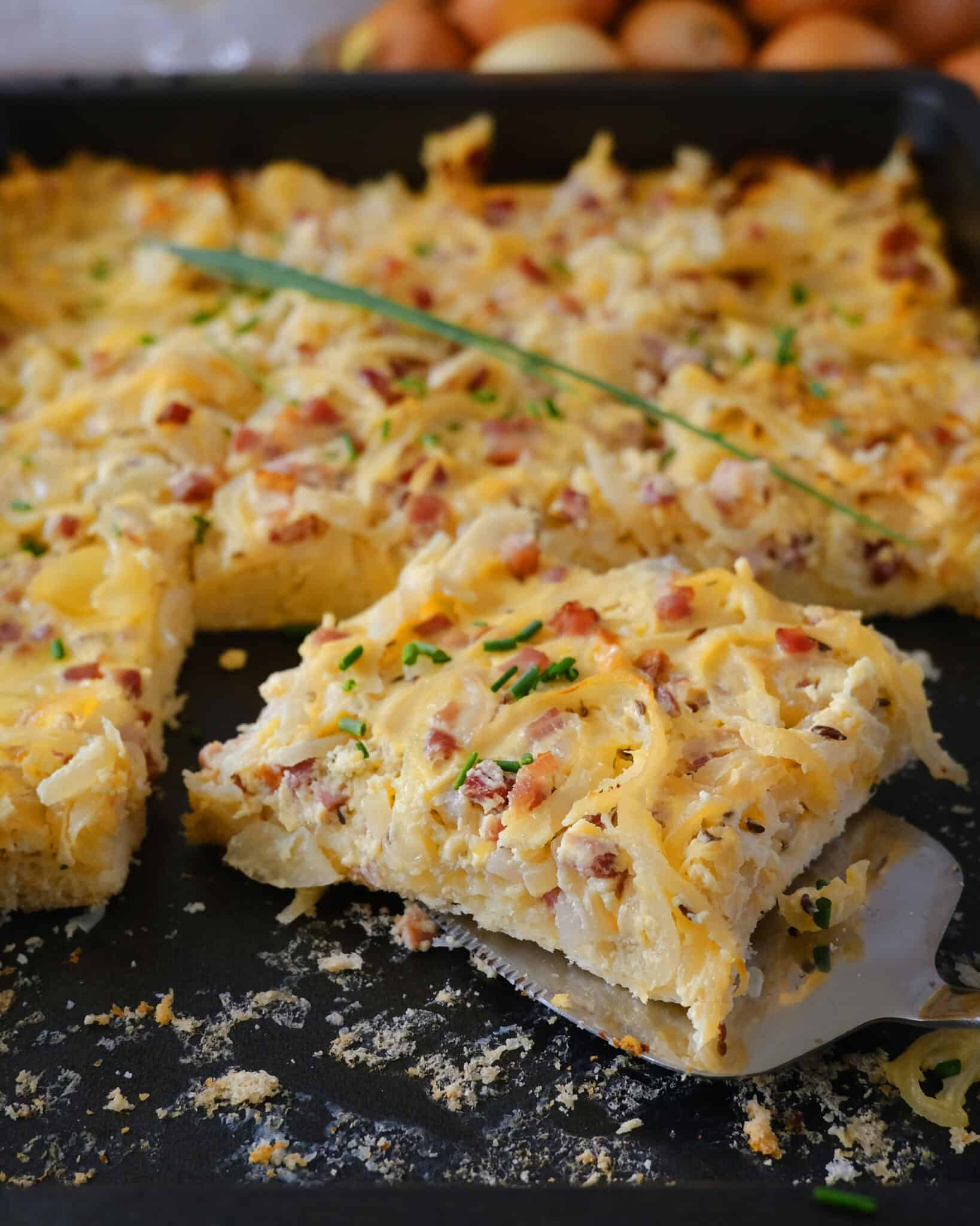 Authentic Zwiebelkuchen (German Onion Cake) - My Dinner