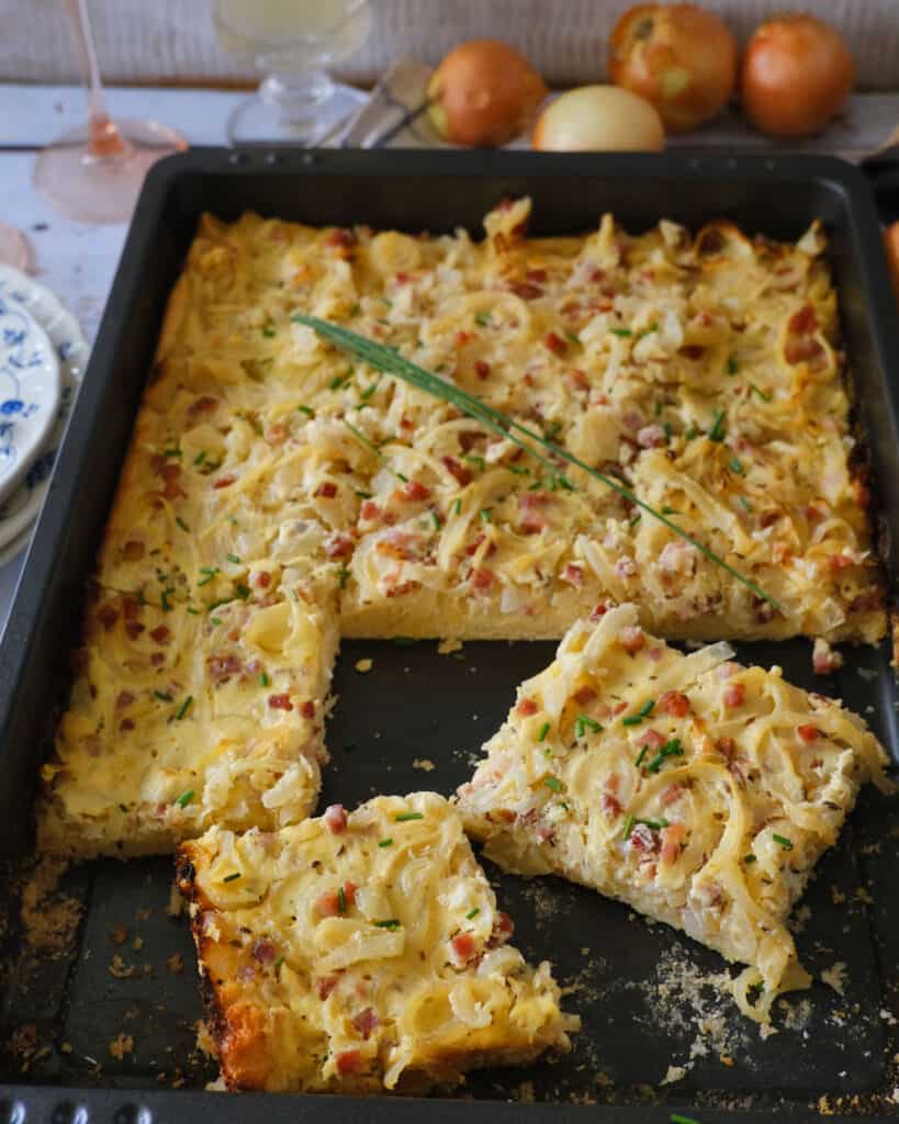 Authentic Zwiebelkuchen (German Onion Cake) - My Dinner