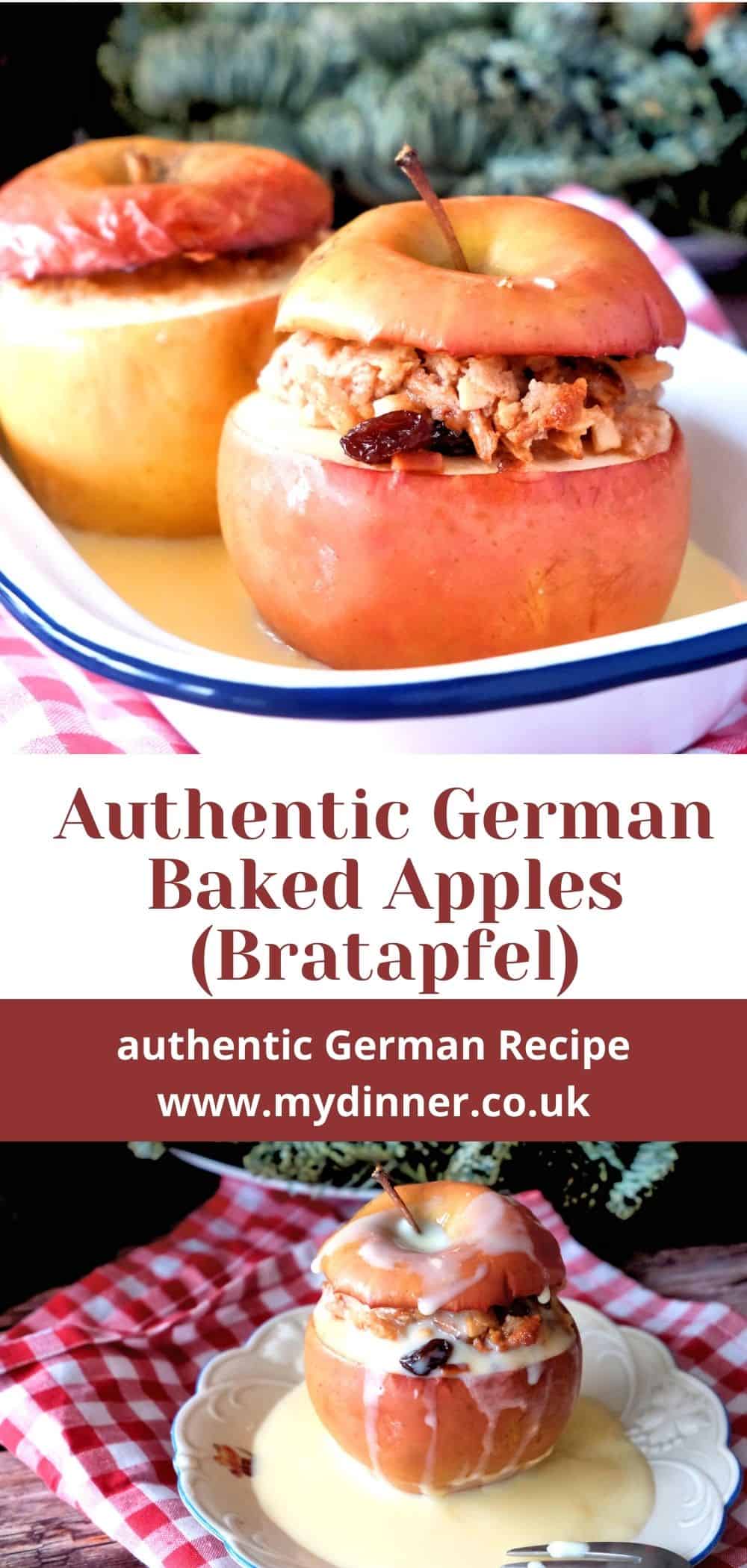 Bratapfel - German Baked Apples with cinnamon and nuts - My Dinner