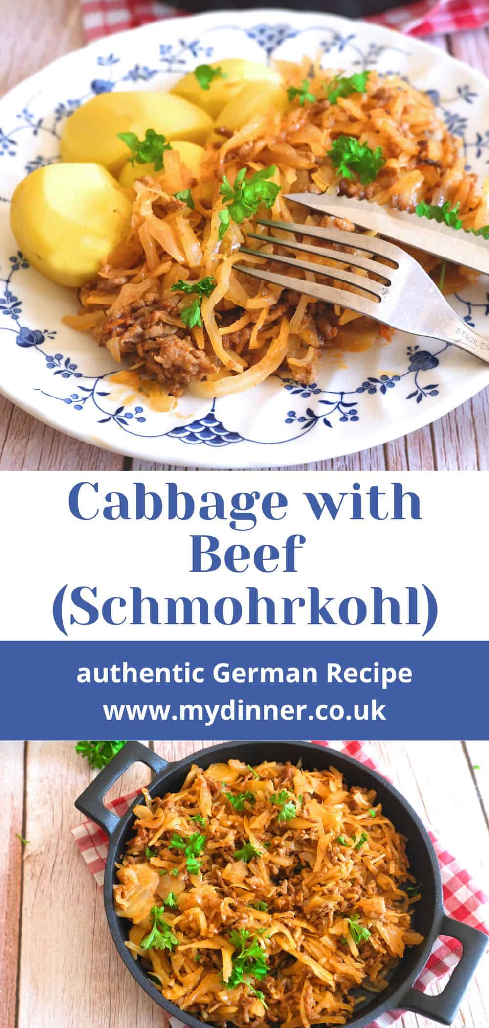 German Braised Cabbage with Ground Beef (Schmorkohl) - My Dinner