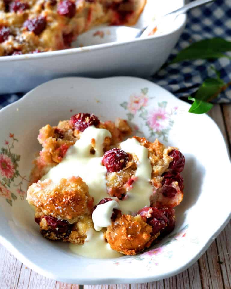 German Bread Pudding with Cherries (Kirschmichel) - My Dinner