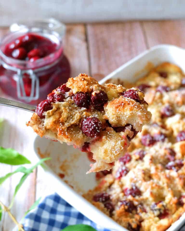 German Bread Pudding with Cherries (Kirschmichel) - My Dinner