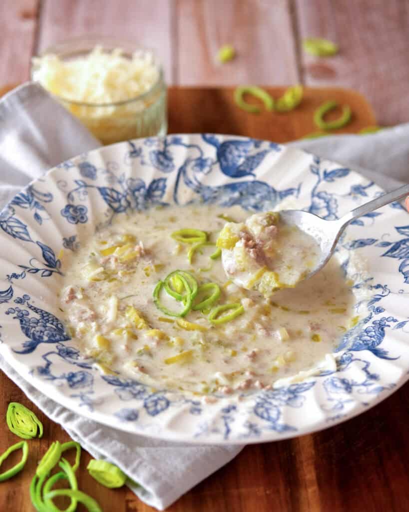 Käselauchsuppe (German Cheese and Leek soup) - My Dinner
