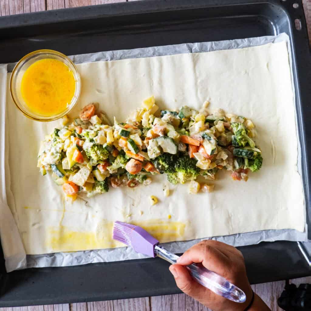 Savoury Vegetable Strudel with Puff Pastry - My Dinner